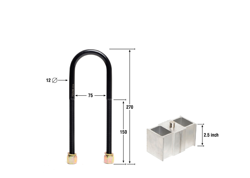 Rear Lowering Block - Kit 2.5" to Suit Holden Rodeo, Nissan Navara and ...