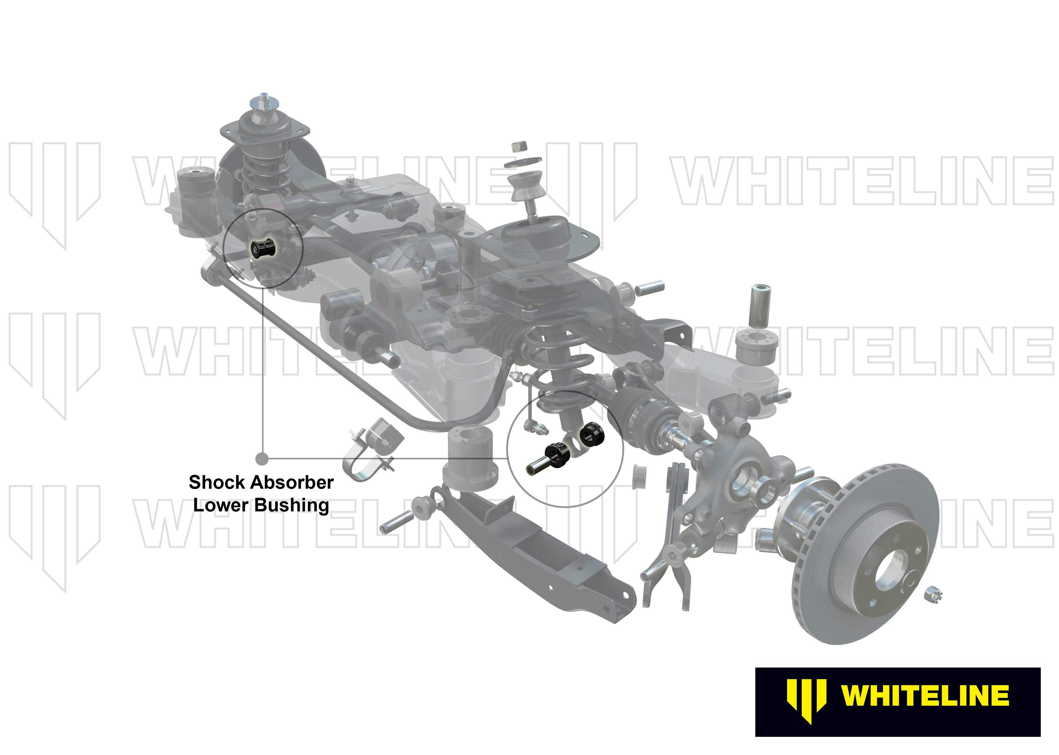 Rear Shock Absorber - Lower Bushing Kit to Suit Holden Commodore VE, VF ...